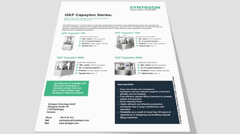 カプセル充填設備 GKF Capsylonシリーズ